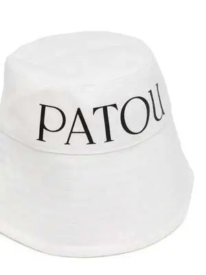 PATOU Logo-embroidered Bucket Hat - White