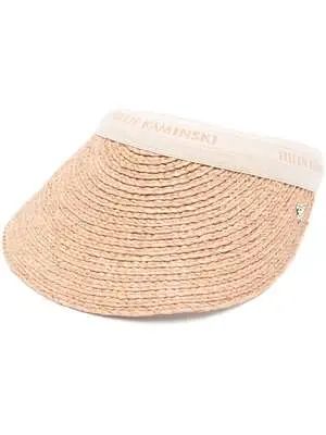 Helen Kaminski Bianca Straw Visor - Neutrals