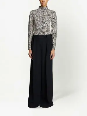 Proenza Schouler Leopard-print Mock-neck Top