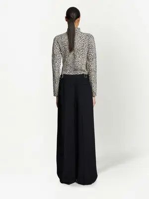 Proenza Schouler Leopard-print Mock-neck Top