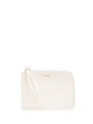 JIL SANDER Medium Giro Leather Coin Purse - Neutrals