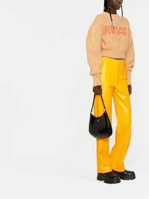 ROTATE BY BIRGER CHRISTENSEN Logo-print Chunky-knit Jumper - Orange