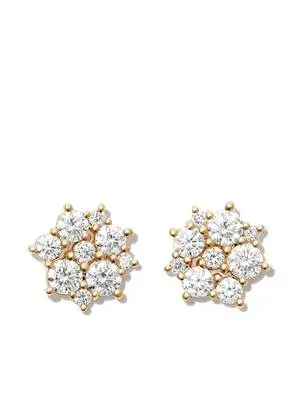 SYDNEY EVAN 14kt Yellow Diamond Cocktail Stud Earrings - Gold