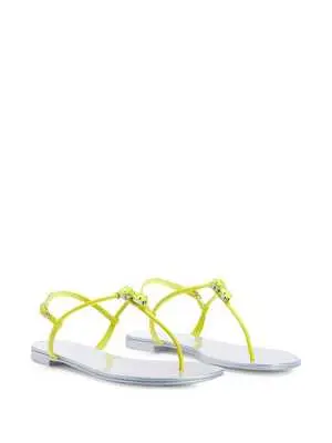GIUSEPPE ZANOTTI Sybella T-bar Sandals - Green