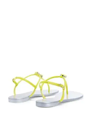GIUSEPPE ZANOTTI Sybella T-bar Sandals - Green
