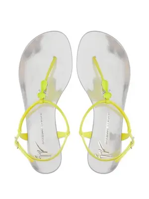 GIUSEPPE ZANOTTI Sybella T-bar Sandals - Green