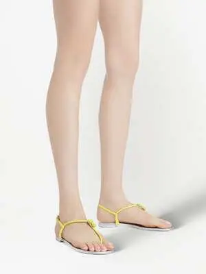 GIUSEPPE ZANOTTI Sybella T-bar Sandals - Green