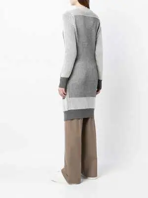 Lorena Antoniazzi Colour-block Ribbed Knit Cardigan-coat