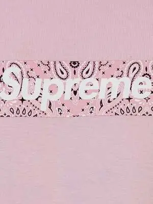 Supreme Bandana Box Logo Crew Neck T-shirt - Pink