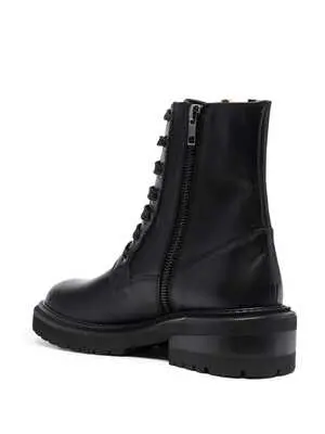 VIA ROMA 15 Logo Hardware Leather Boots