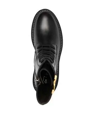 VIA ROMA 15 Logo Hardware Leather Boots