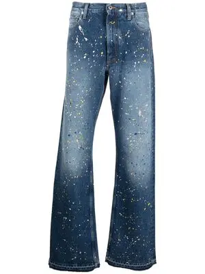 Off-White Paint Splatter Straight-leg Jeans