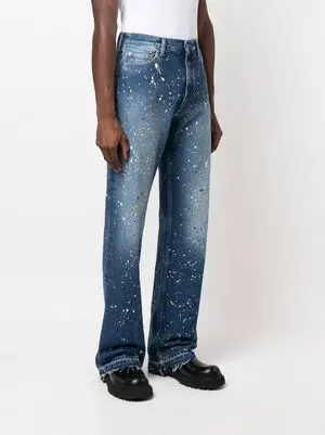 Off-White Paint Splatter Straight-leg Jeans