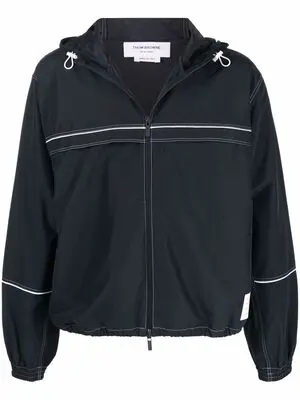 Thom Browne Contrast-stitch Hooded Track Jacket