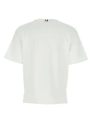 Thom Browne Milano Cotton Oversized Pocket Tee - White