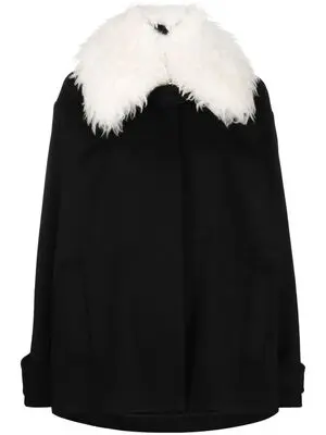 Stella McCartney Faux-fur Collar Wool Coat