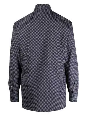 BARBA NAPOLI Geometric Micro-pattern Shirt