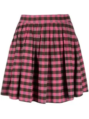 Kenzo High-waisted Check-pattern Skirt