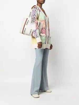 Chloé Woody Logo-print Tote - Neutrals