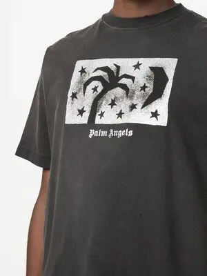 Palm Angels Graphic-print Crew-neck T-shirt - Black