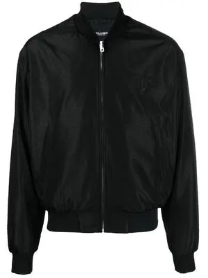 Dolce & Gabbana Logo-patch Bomber Jacket - Black