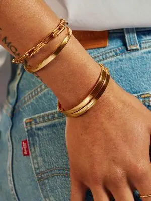 Monica Vinader Essential Bangle Bracelet - Gold