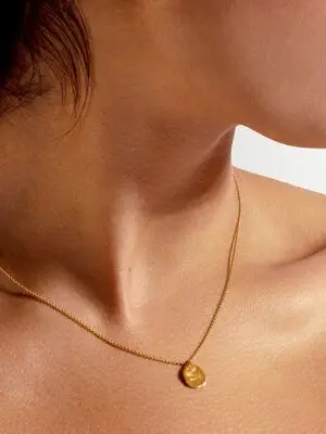 Monica Vinader Coin Pendant Necklace - Gold