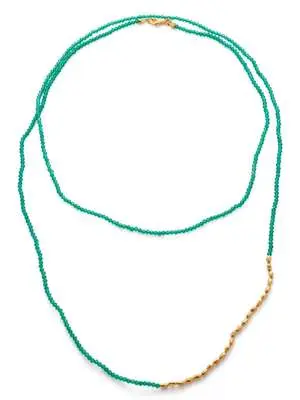 Monica Vinader Mini Nugget Beaded Necklace - Gold