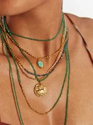 Monica Vinader Mini Nugget Beaded Necklace