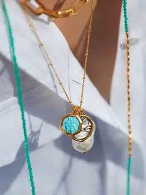 Monica Vinader Mini Nugget Beaded Necklace