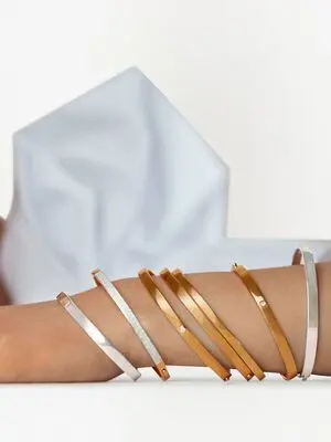Monica Vinader Essential Bangle - Silver