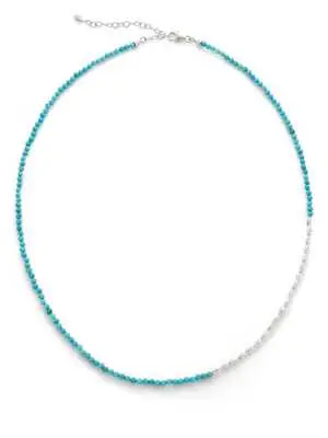 Monica Vinader Nugget Gemstone Beaded Necklace - Silver