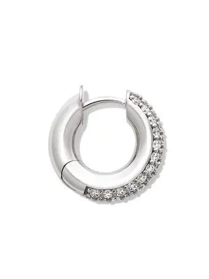 SPINELLI KILCOLLIN 18kt Yellow Pavé Diamond Huggie Earring