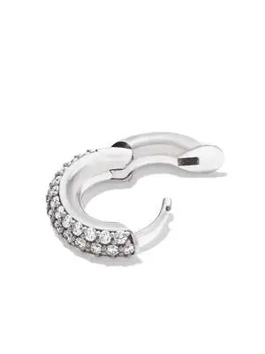 SPINELLI KILCOLLIN 18kt Yellow Pavé Diamond Huggie Earring