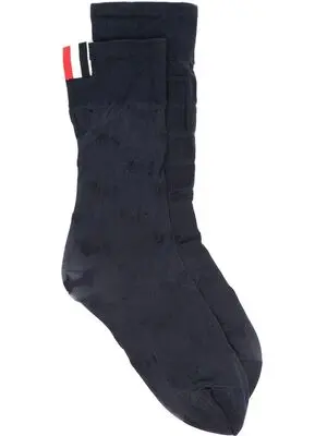 Thom Browne Rwb-stripe Socks - Blue