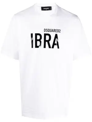 Dsquared2 Ibra-print Cotton T-shirt - White