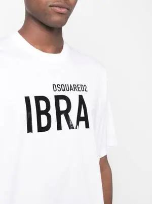 Dsquared2 Ibra-print Cotton T-shirt - White
