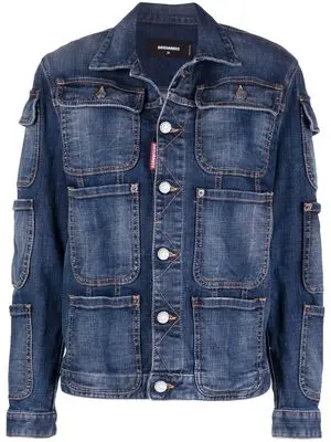 Dsquared2 Pocket-detail Denim Jacket - Blue
