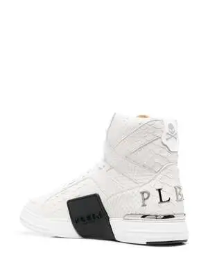 Philipp Plein Snakeskin-effect High-top Sneakers