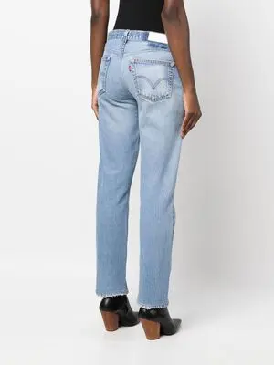 RE/DONE Distressed Straight-leg Jeans