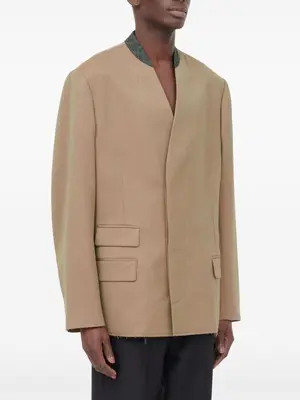 MAISON MARGIELA Collarless Single-breasted Blazer