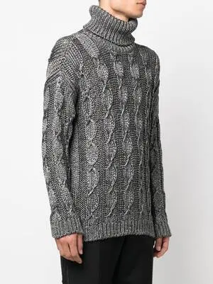 Saint Laurent Cable-knit Roll-neck Jumper