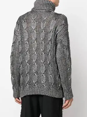 Saint Laurent Cable-knit Roll-neck Jumper