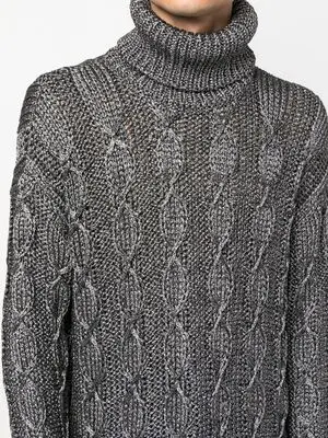 Saint Laurent Cable-knit Roll-neck Jumper