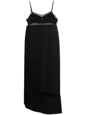 Sacai Asymmetric Cut-out Midi Dress