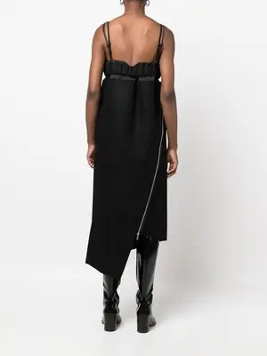 Sacai Asymmetric Cut-out Midi Dress