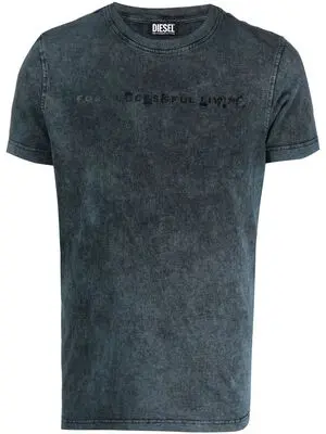 DIESEL® Slogan-print Cotton T-shirt