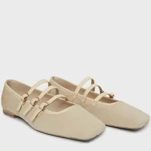 MANSUR GAVRIEL Square Toe Mary Jane Crema