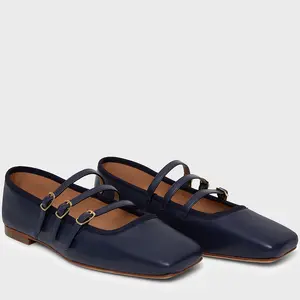 MANSUR GAVRIEL Square Toe Mary Jane - Dark Navy