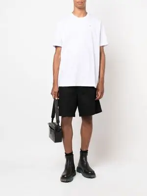 DIESEL® T-just-microdiv Logo-embroidered T-shirt - White